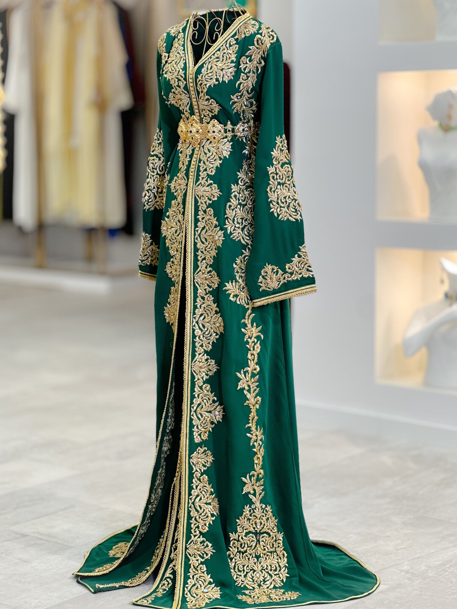 Caftan rinad dark olive green